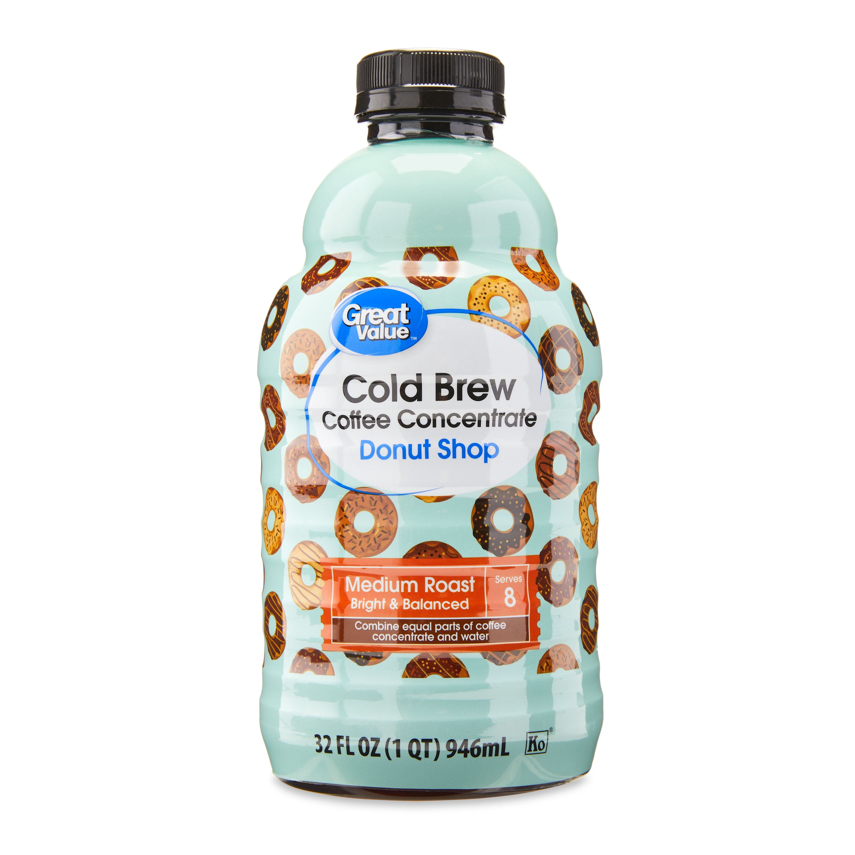 Great Value Donut Shop Cold Brew Coffee Concentrate 32 Fl Oz Walmart Great Value Donut Shop Cold Brew Coffee Concentrate 32 Fl Oz Walmart