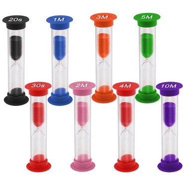 6 Pcs Plastic 1 Minute Sand Timer Sandglass Hourglass Sand Clock, Blue ...