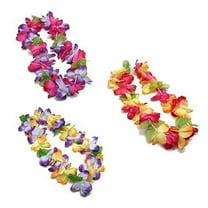 12 Pack Thickened Hawaiian Leis Floral Necklace for Luau Party, Hula ...