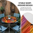Black Orange Girls Boho Round Tablecloth for 55-60 Inch Tables, Fitted ...
