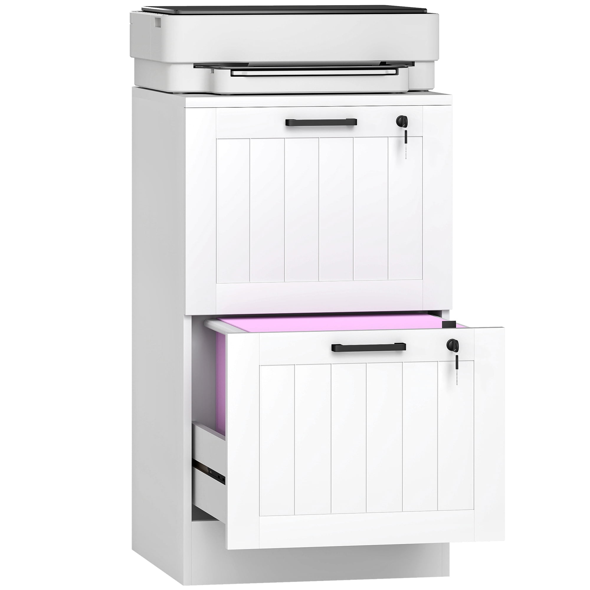 Click here for Homcom 2 Drawer File Cabinet With Lock Filing Cabi... prices