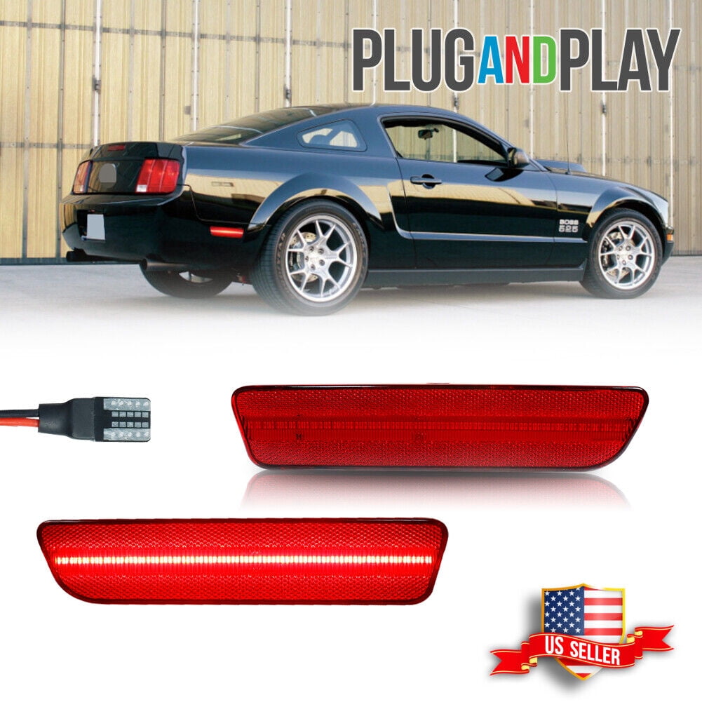 GTINTHEBOX 2X Rear Bumper Reflectors Side Markers Red LED Lights For ...