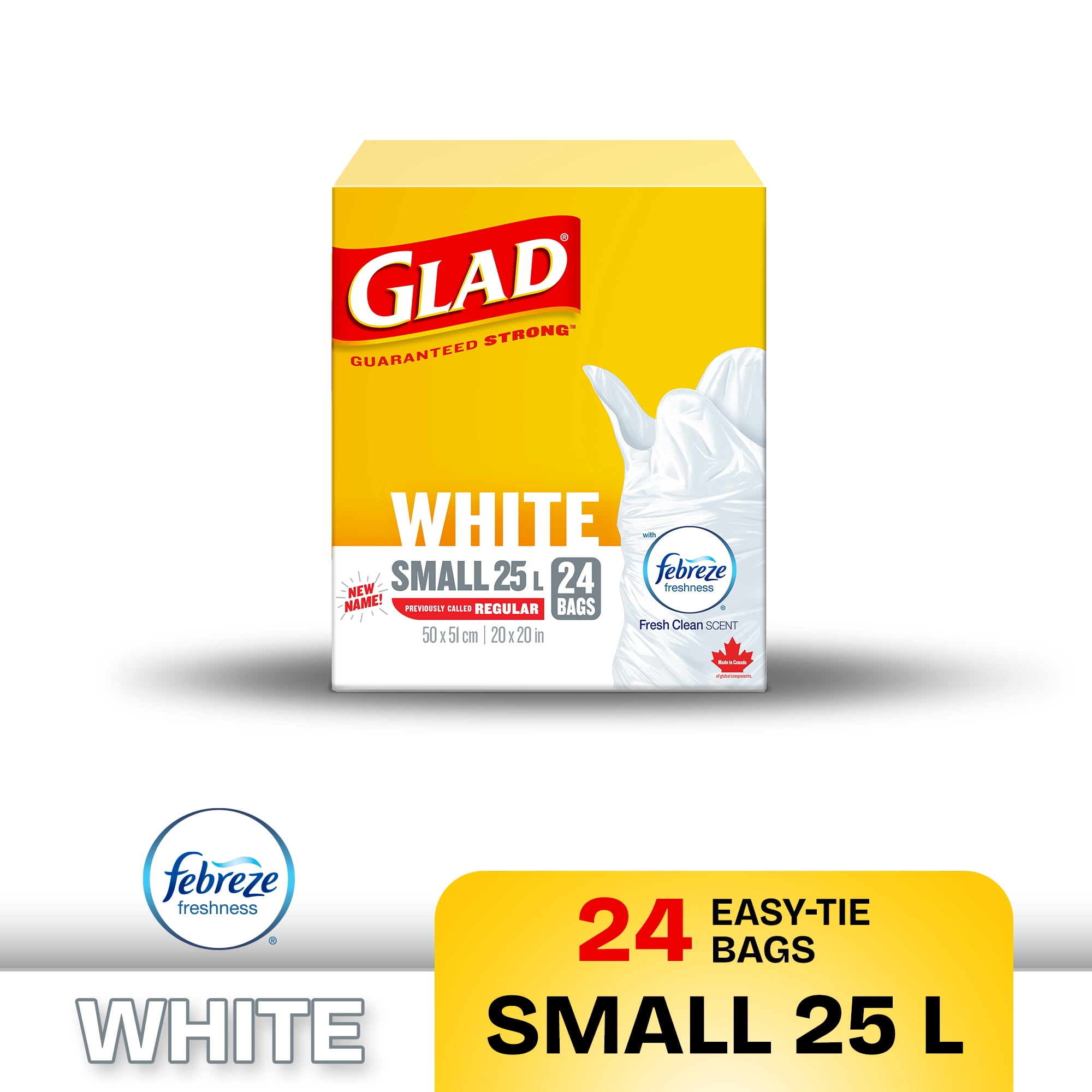 Click here for Glad White Garbage Bags - Small 25 Litres - Febrez... prices