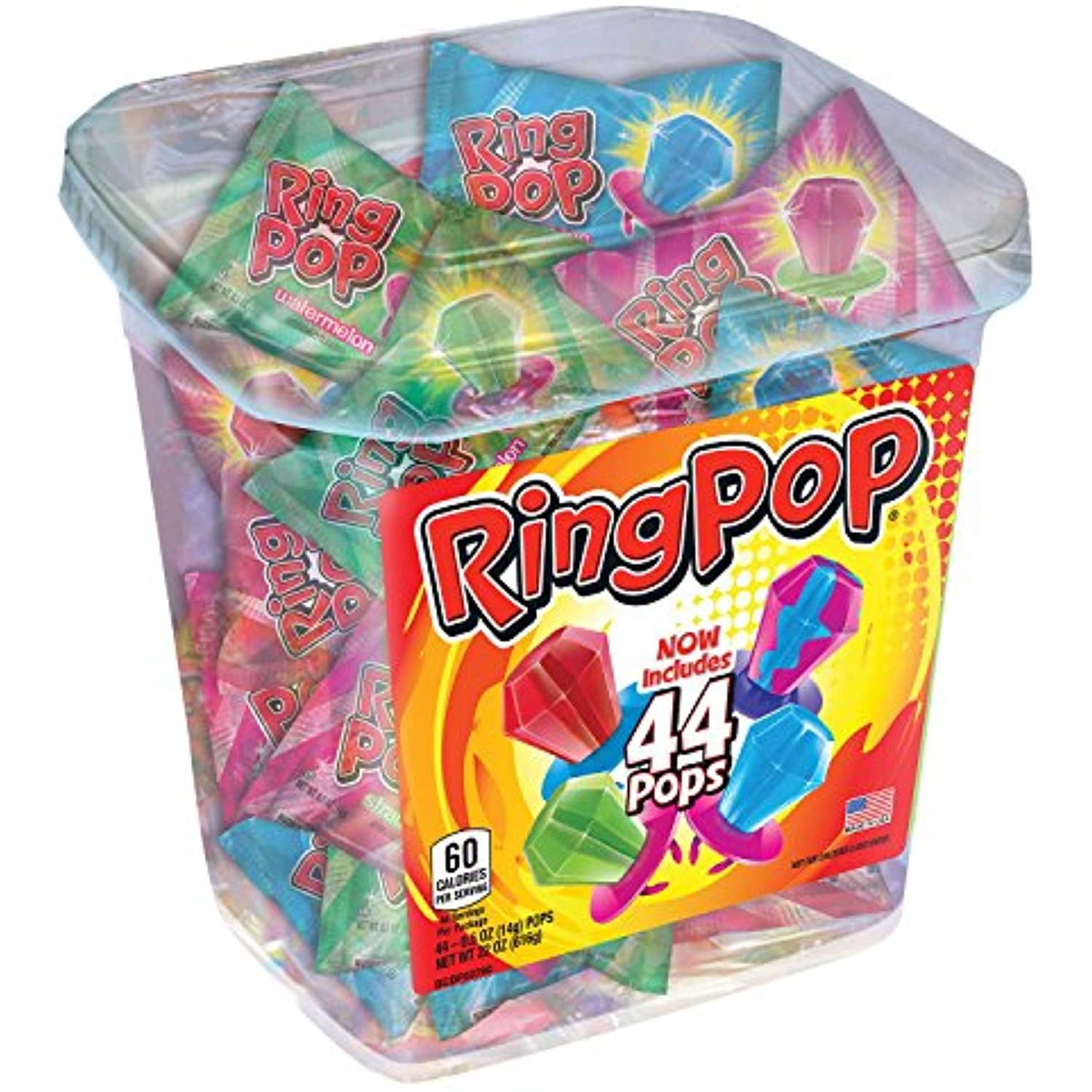 Ring Pop Assorted Jar (44 ct.) (pack of 2) - Walmart.com