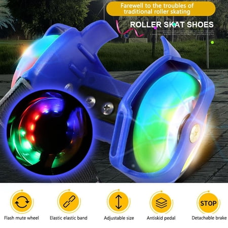 Heel Wheel Skates with Lights Adjustable Roller Heel Wheel Skates Heel ...