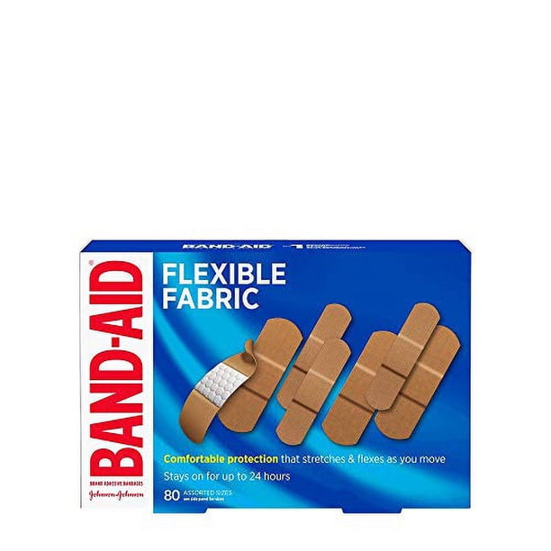 Band Aid Flexible Fabric Adhesive Bandages, Assorted Sizes Value Pack ...