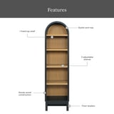 Better Homes & Gardens Juliet Narrow Arch Bookcase, Rich Black and ...