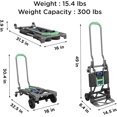 COSCO Shifter Multi-Position Folding Hand Truck and Cart, 300 lb ...
