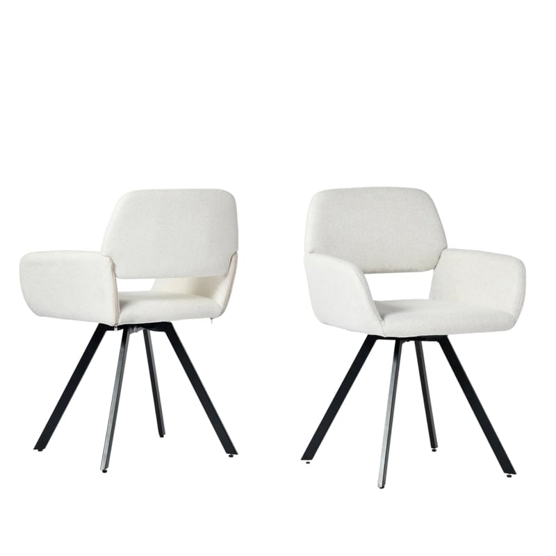 Click here for Homy Casa Homycasa Upholstered Swivel Dining Chair... prices