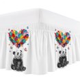 Abstract Panda Bed Skirt Bed Skirts Queen Size 16 Inch Drop, Colored ...