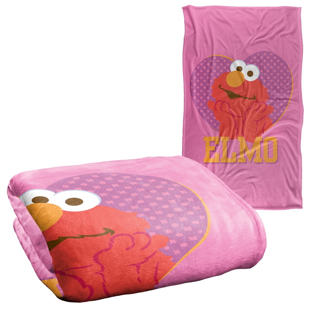 Sesame Street Patterned Elmo Heart Officially Licensed Silky Touch ...