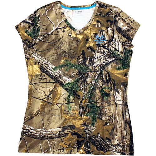 Realtree - Women's Short Sleeve Camo Hunting Tshirt, Xtra - Walmart.com ...