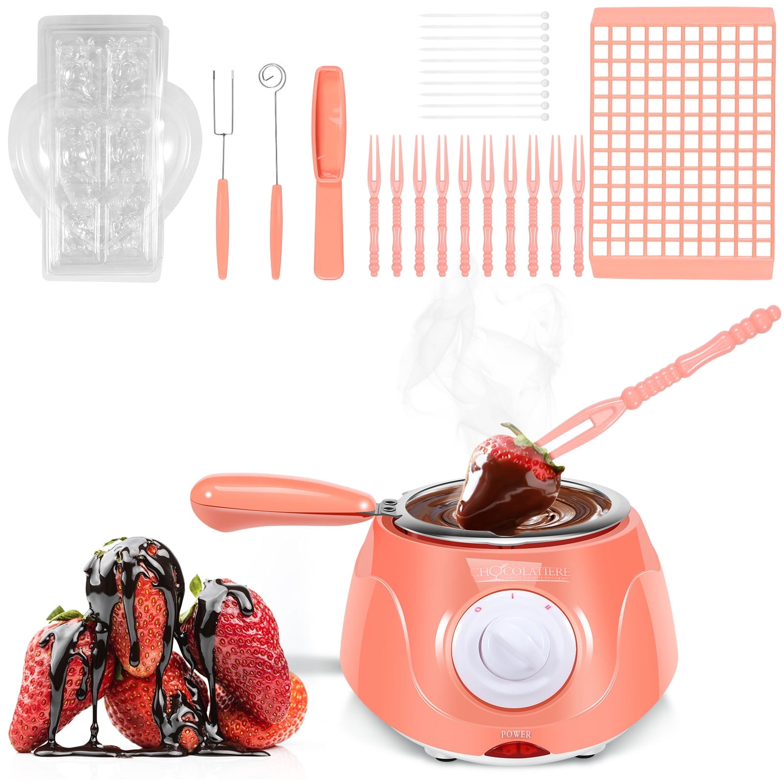 Chocolate Melting Pot,Electric Chocolate Melter 2-Speed Adjustable ...