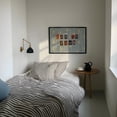 Affixzi Blue Striped Star Art, Striped Typography Retro Wall Art ...