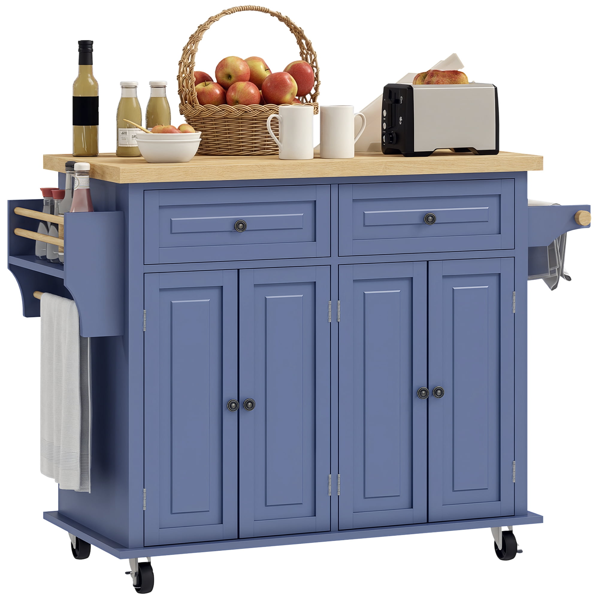 Click here for Homcom Modern Rolling Kitchen Island Cart With Dra... prices