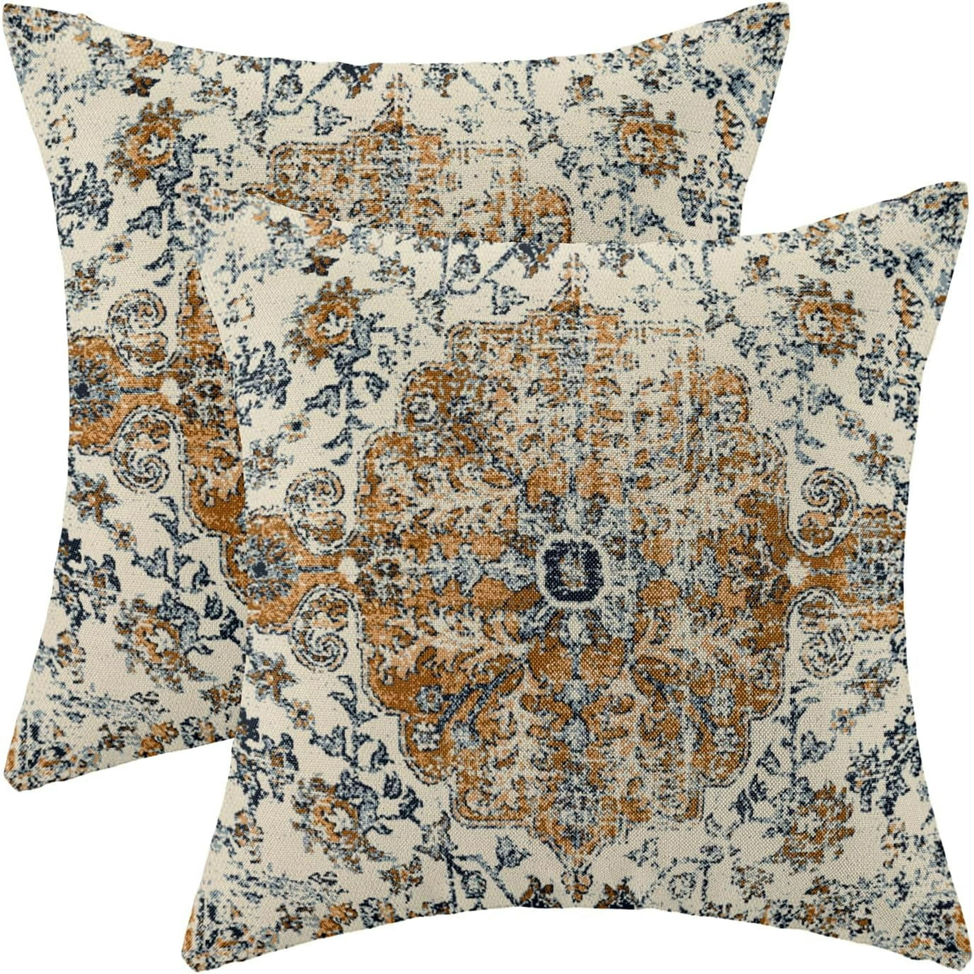 Click here for Hljertz Boho Pillow Covers 18x18 Set Of 2  Blue Go... prices