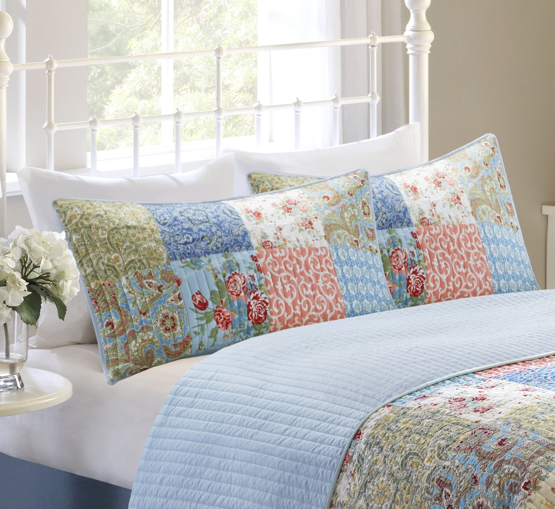 Mainstays Vintage Floral Patchwork King Sham - Walmart.com