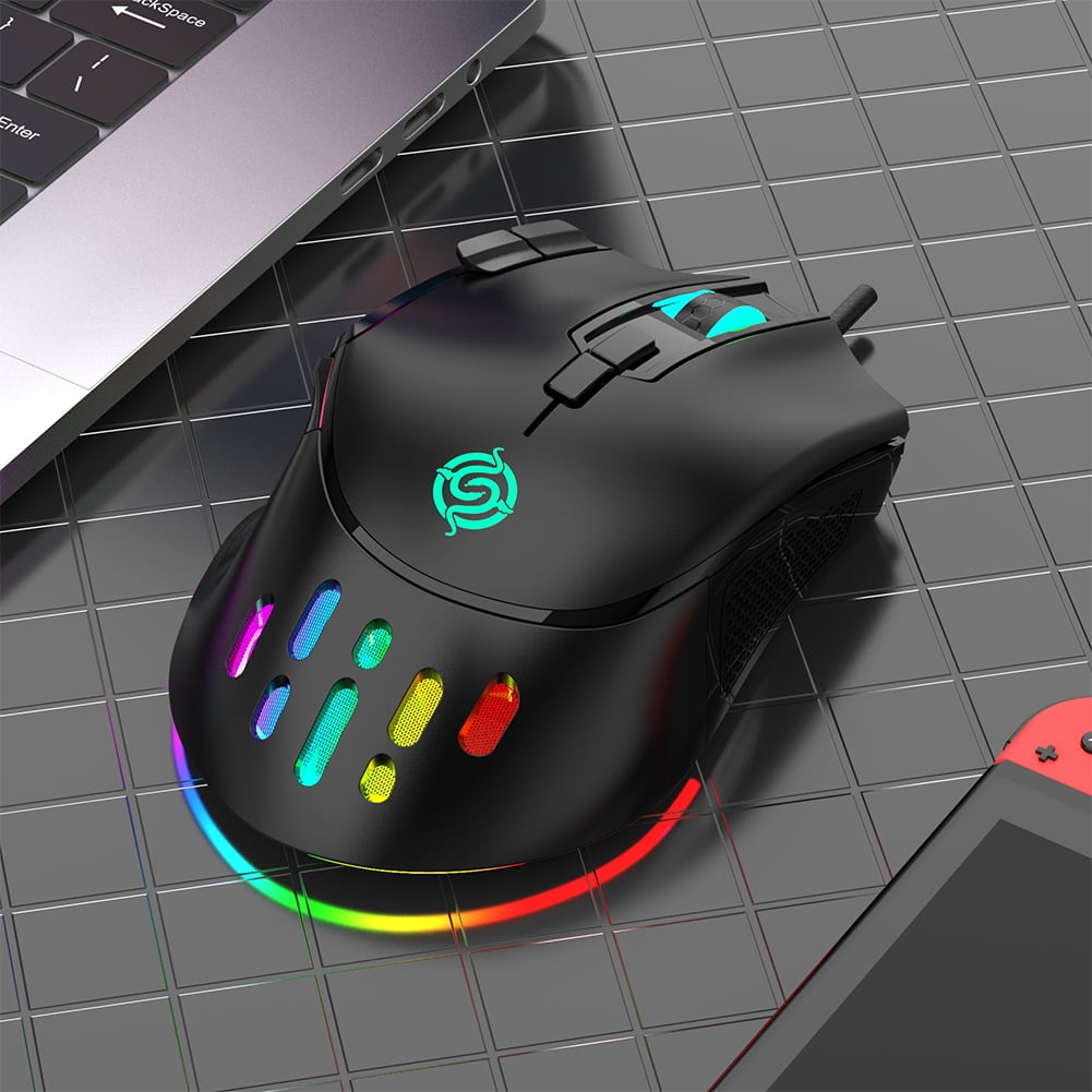Q15 Mouse Gamer RGB Light Ratón retroiluminado ajustable para ...