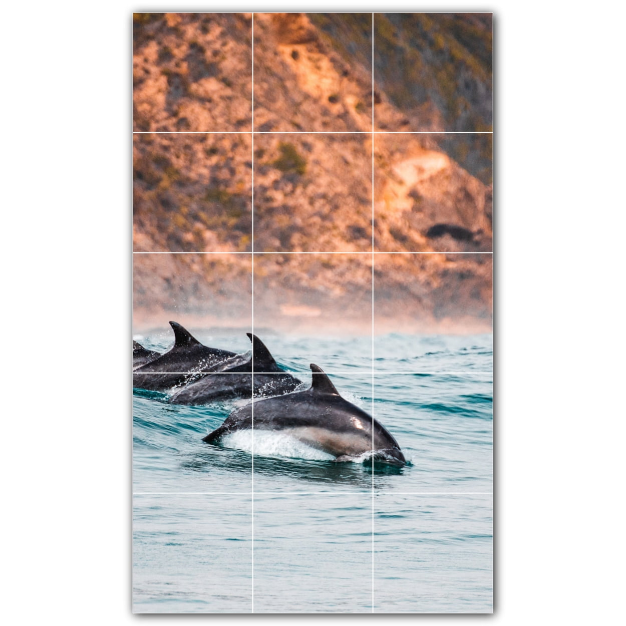 Picture-Tiles.com: Dolphin Ceramic Tile Wall Mural WAL500530-35S. 12.75 ...