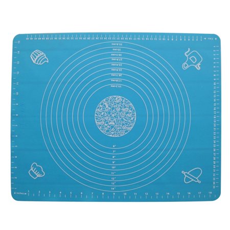 Baking Silicone Kneading Mat Non Stick Dough Rolling Sheet Pad (Blue 40 ...