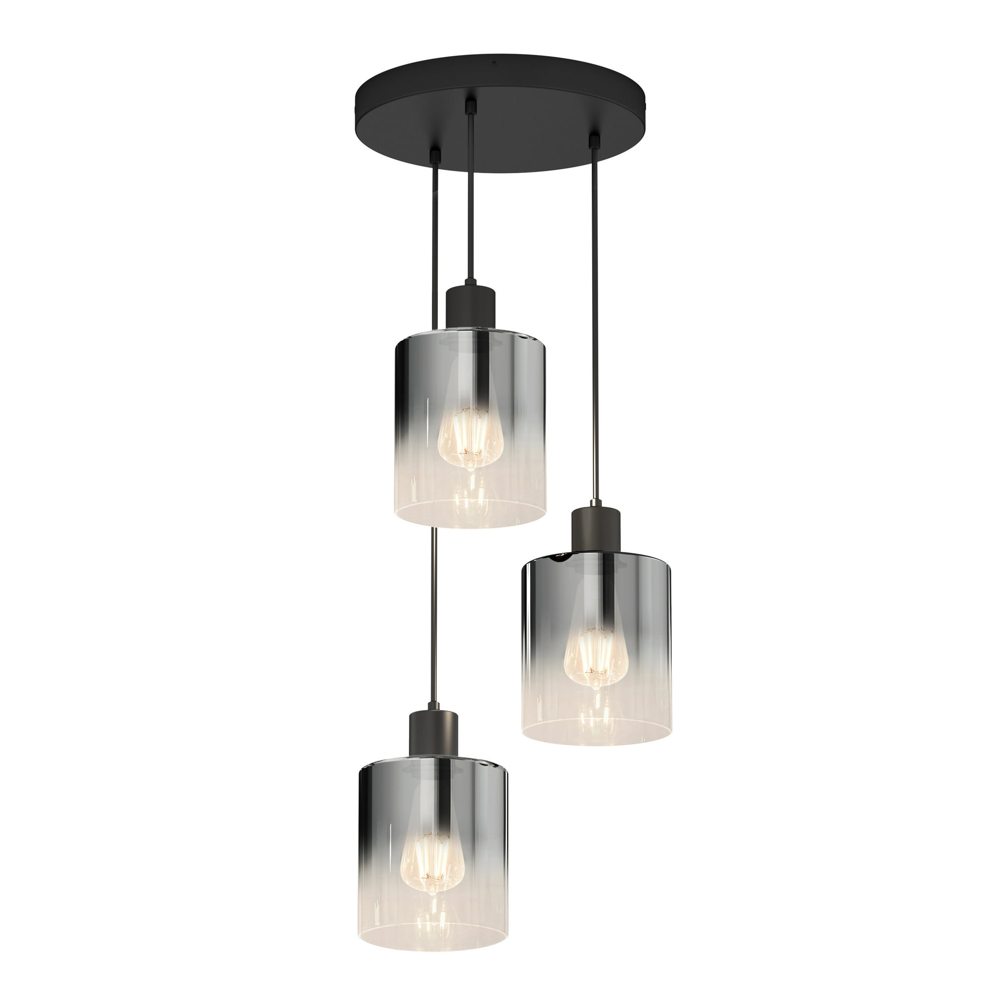 Click here for Artika Haze Modern 3-Light Pendant Light Smoke Gra... prices