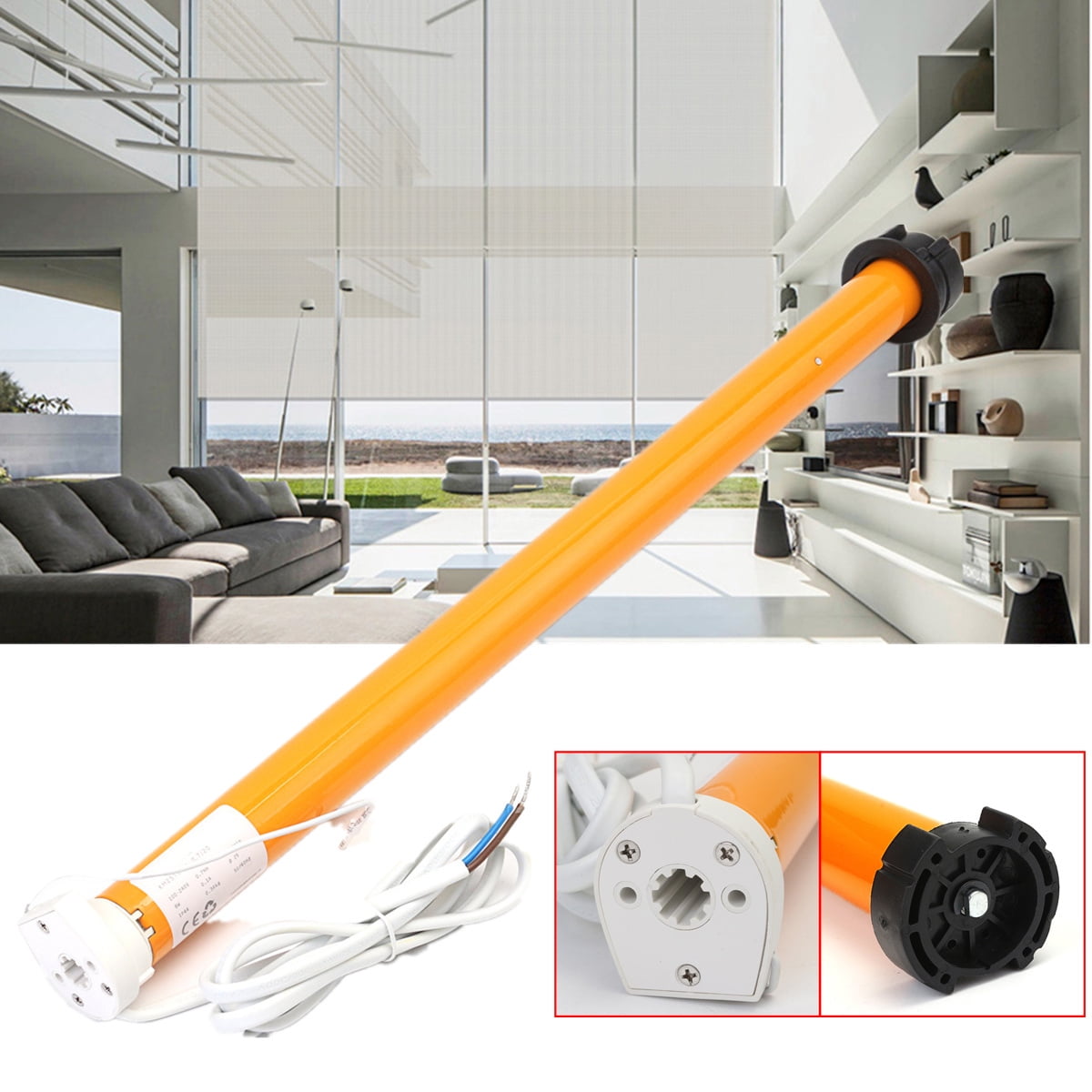 AC 100-240V 8W Electric Roller Blind Roller Shade 0.7Nm 20r/min Tubular ...