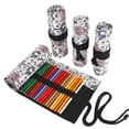 12/24/36/48/72 Holes Cats Pencil Roll Wrap Canvas Pencil Organizers Bag ...