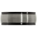 Black Ti & Titanium Polished Grooved Ring - Walmart.com