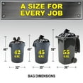 Brute Super Tuff Contractor Bags, 55 Gallon, Black Plastic, 2.0 Mil ...