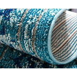 Rugs.com Fleur Collection Rug – 10' x 13' Light Blue Medium-Pile Rug ...