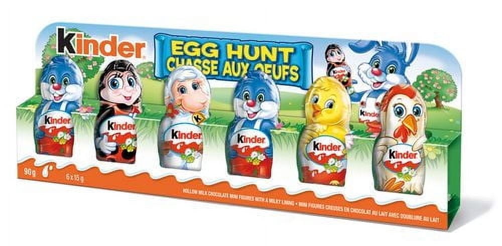 Kinder Mini Hollow Chocolate Easter Figures, 6X15g, 90 grams - Walmart.ca