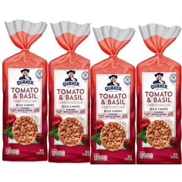 Quaker Rice Cakes, Garden Tomato & Basil, 6.1 oz - Walmart.com