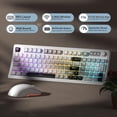 MageGee V990 Creamy Wireless Keyboard and Mouse Combo, 99 Keys RGB ...