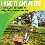 Swurfer Swift Maple Wood Curved Disc Swing with Heavy Duty Braided Rope ...