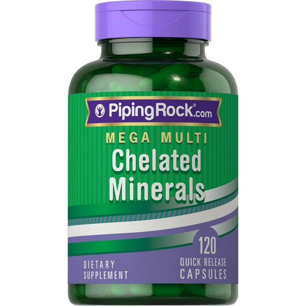 Mega Multi Mineral Chelated Supplement | 120 Capsules | High Potency ...