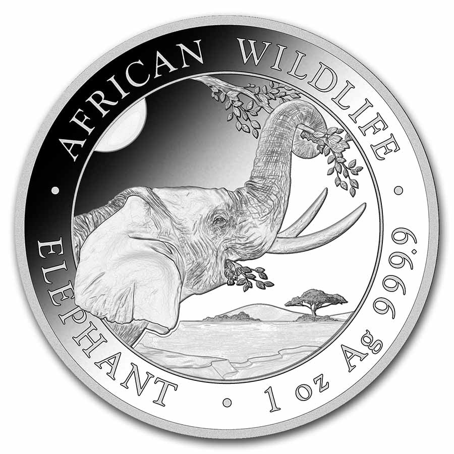 2023 Somalia 1 oz Silver Elephant BU - Walmart.com