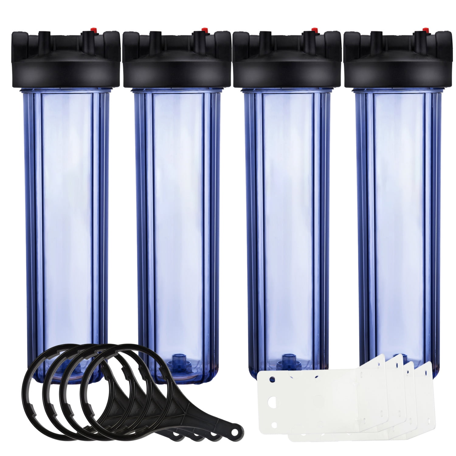 Geekpure 20 Inch Clear Whole House Water Filter Housing with Wrench ...