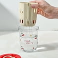 600ml Portable Fruit Cup with Built-In Strainer and Fork, Cherry Design ...