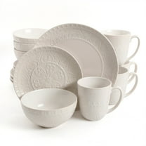 Gibson Elite 16 Piece Stoneware Dinnerware Set - Mayfair Bay Double ...
