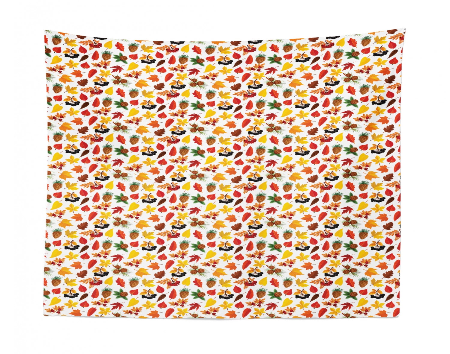 Autumn Tapestry, Seasonal Items Pumpkin Bonfire Owls Doodle Themed Fall ...