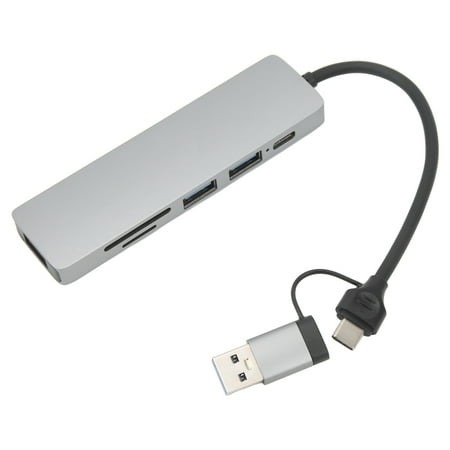 USBC Hub Adapter,6 in 1 Type USBC Laptop Docking Station Type C Hub Top ...