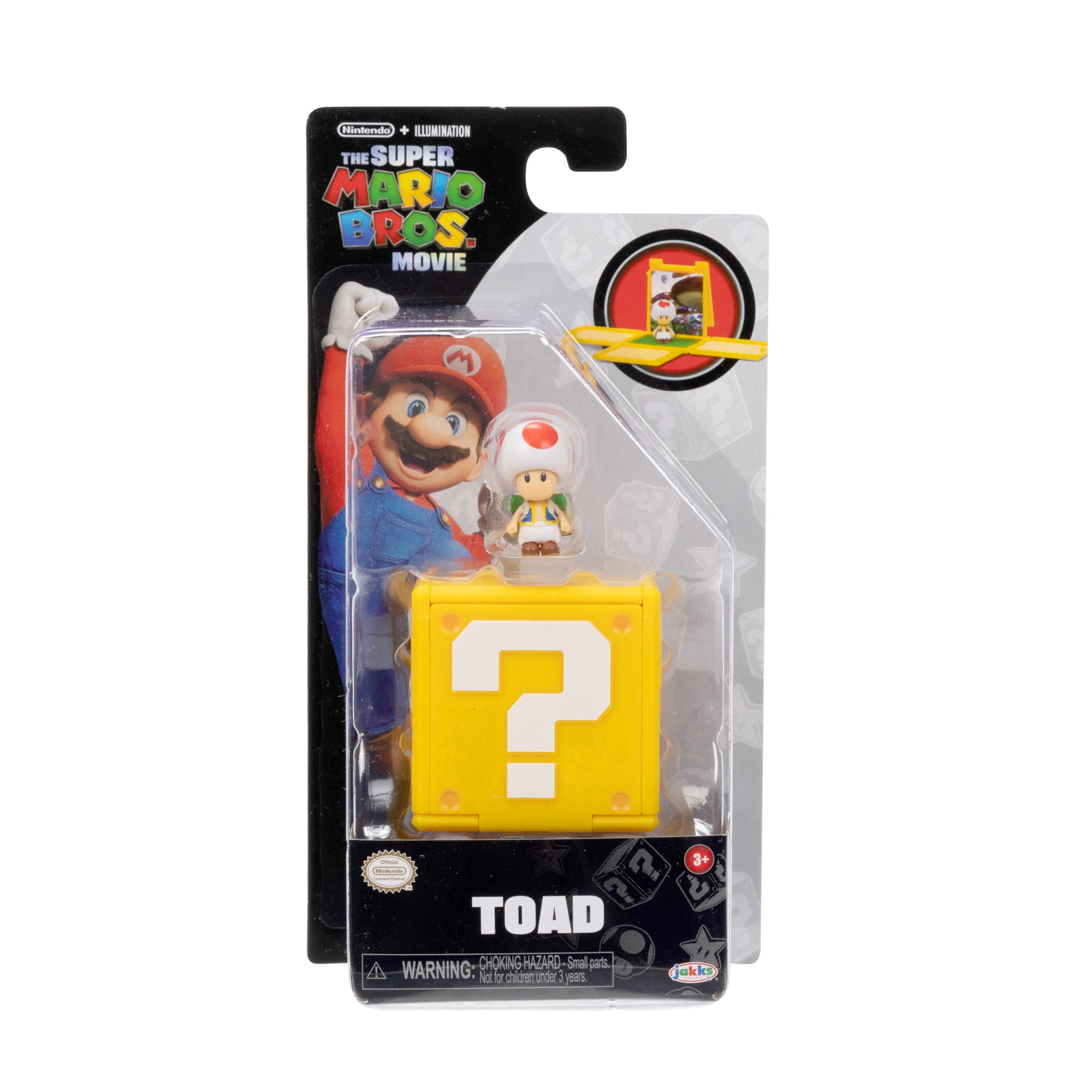The Super Mario Bros. Movie 1.25 inch Mini Toad Figure with Question ...