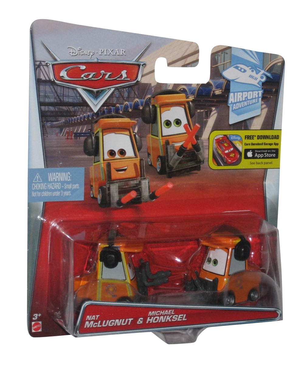 Disney Cars Nat McLugnut & Michael Honksel Airport Adventure Toy Car ...