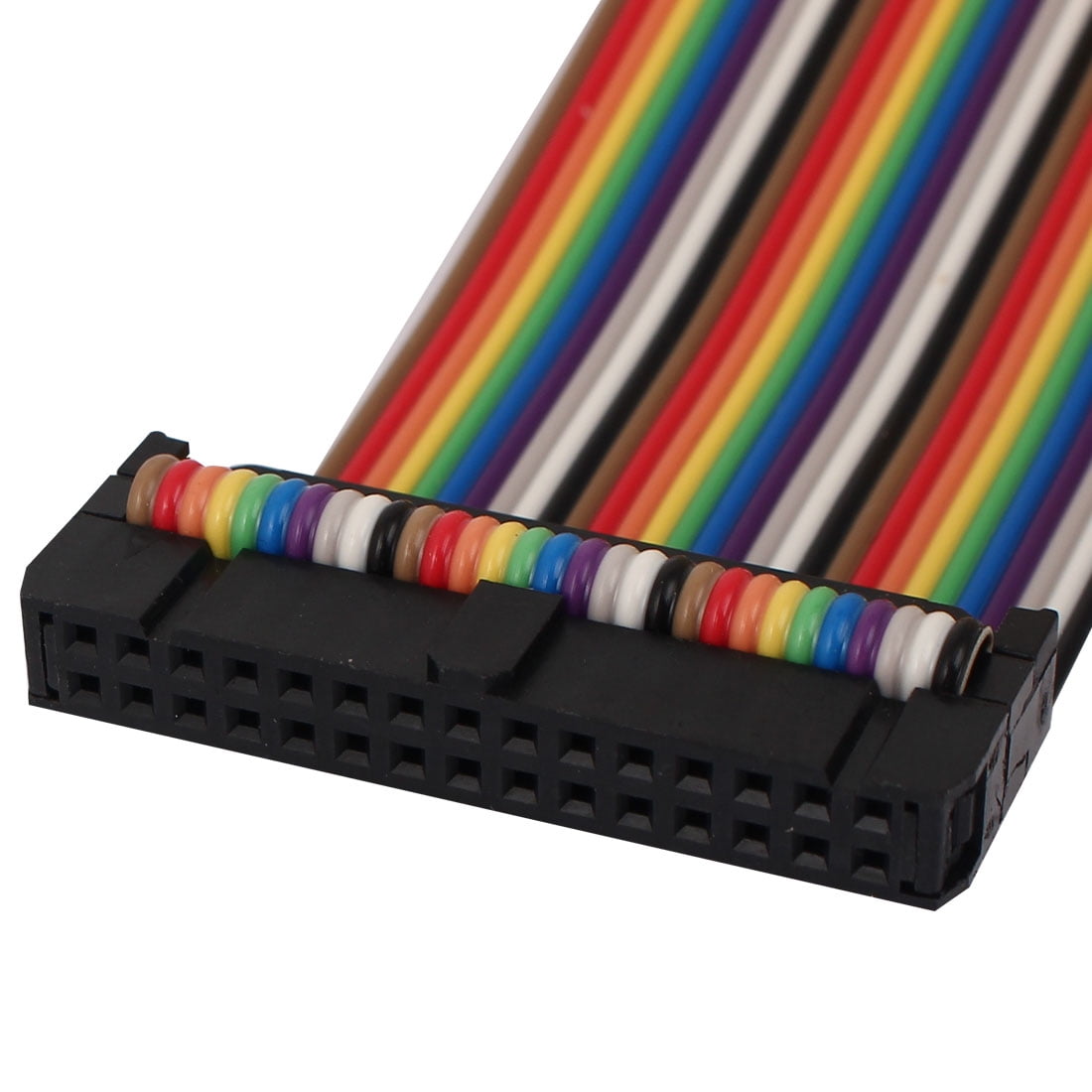 50cm 30 Pin 30 Way F/F Connector IDC Flat Rainbow Color Ribbon Cable ...
