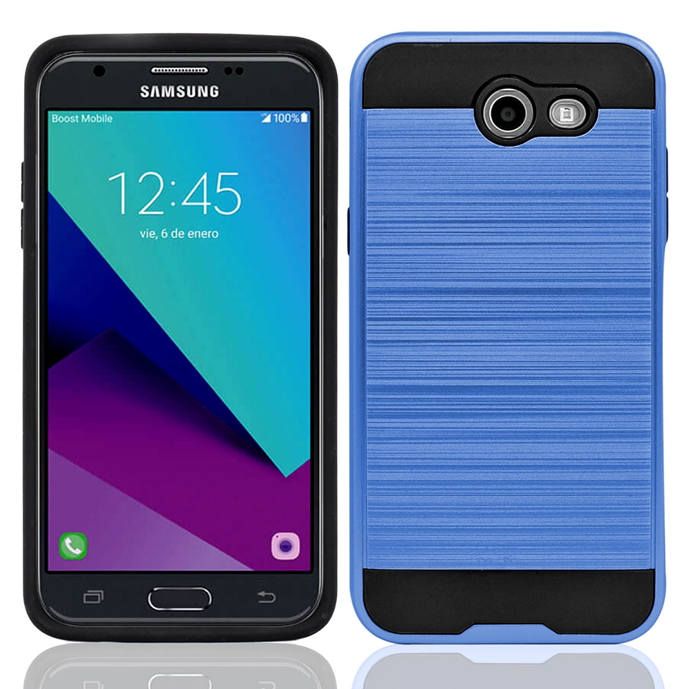 Samsung Galaxy J3 Emerge 2017 / J327P Hybrid Metal Brushed Shockproof ...