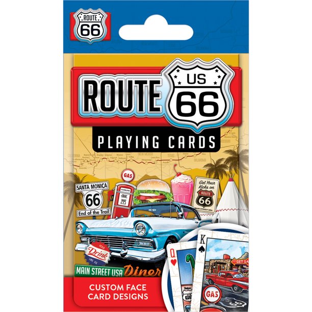 MasterPieces Officially Licensed Route 66 Playing Cards - 54 Card Deck ...