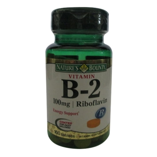Natures Bounty Vitamin B-2 100 Mg Supplement Tablets, 100 Ea, 6 Pack ...