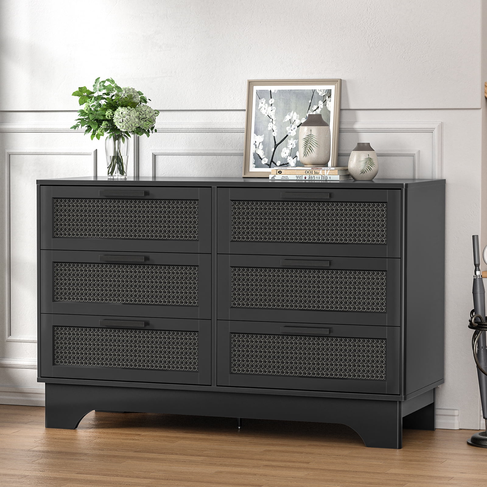 Click here for Eumyviv 6 Drawer Dresser  Black Dresser For Bedroo... prices
