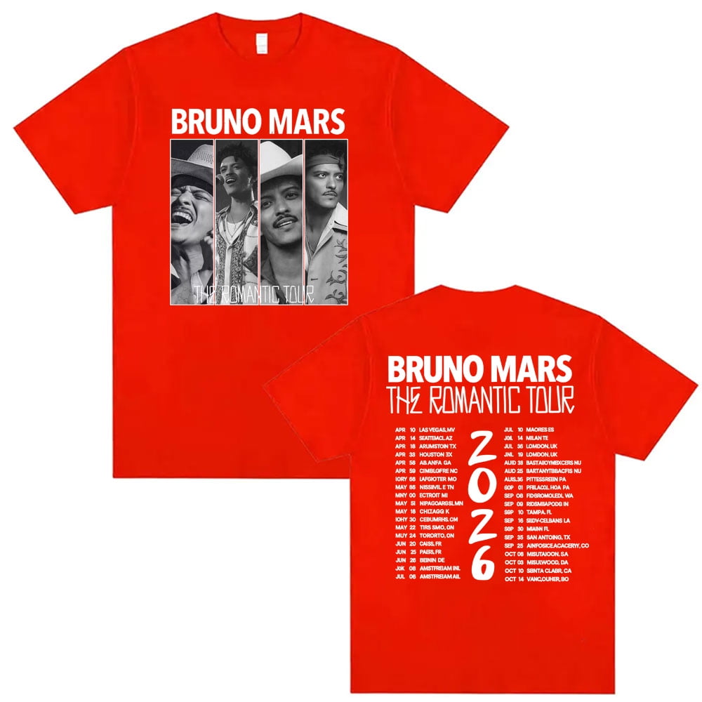 Click here for Dingcai Bruno Mars The Romantic Tour 2026 Print T... prices