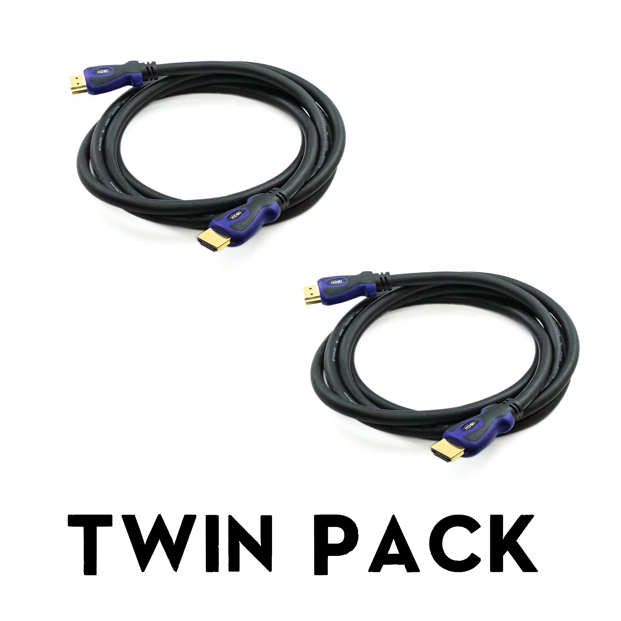 PTC Dual Tone Gold Series High Speed HDMI Cable, 6'ft (2 Pack ...